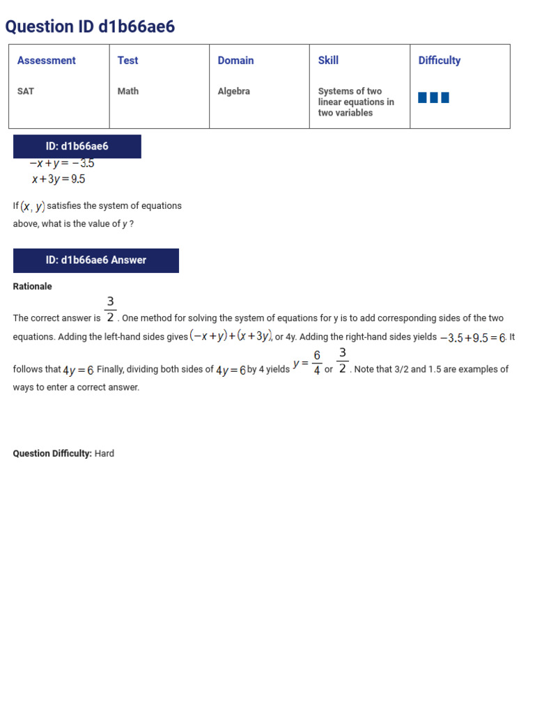 SAT Math Question Bank Overview | PDF | Triangle | Area