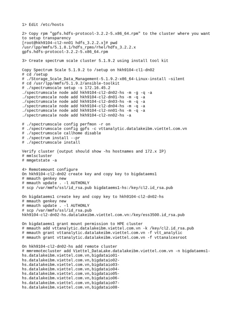 Install GPFS HDFS | PDF | Apache Hadoop | Computer Science