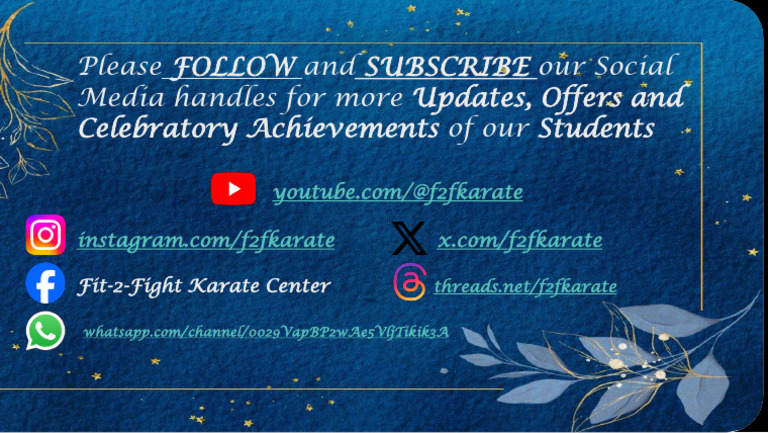 Karate Enthusiasts: Follow Us! | PDF