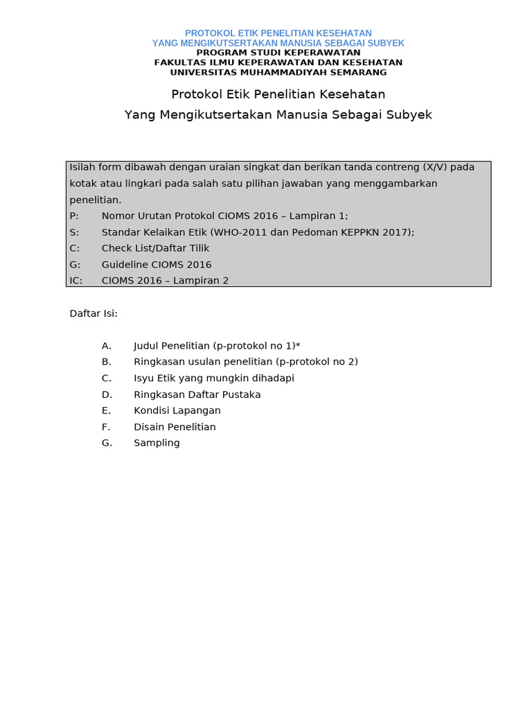 Form Protokol Etik Eren 025 | PDF