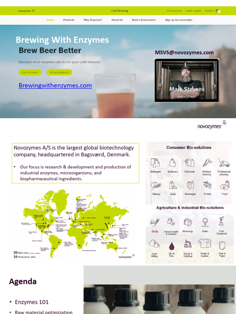 CollabHour BrewingWithEnzymes Presentation | PDF | Brewing | Enzyme