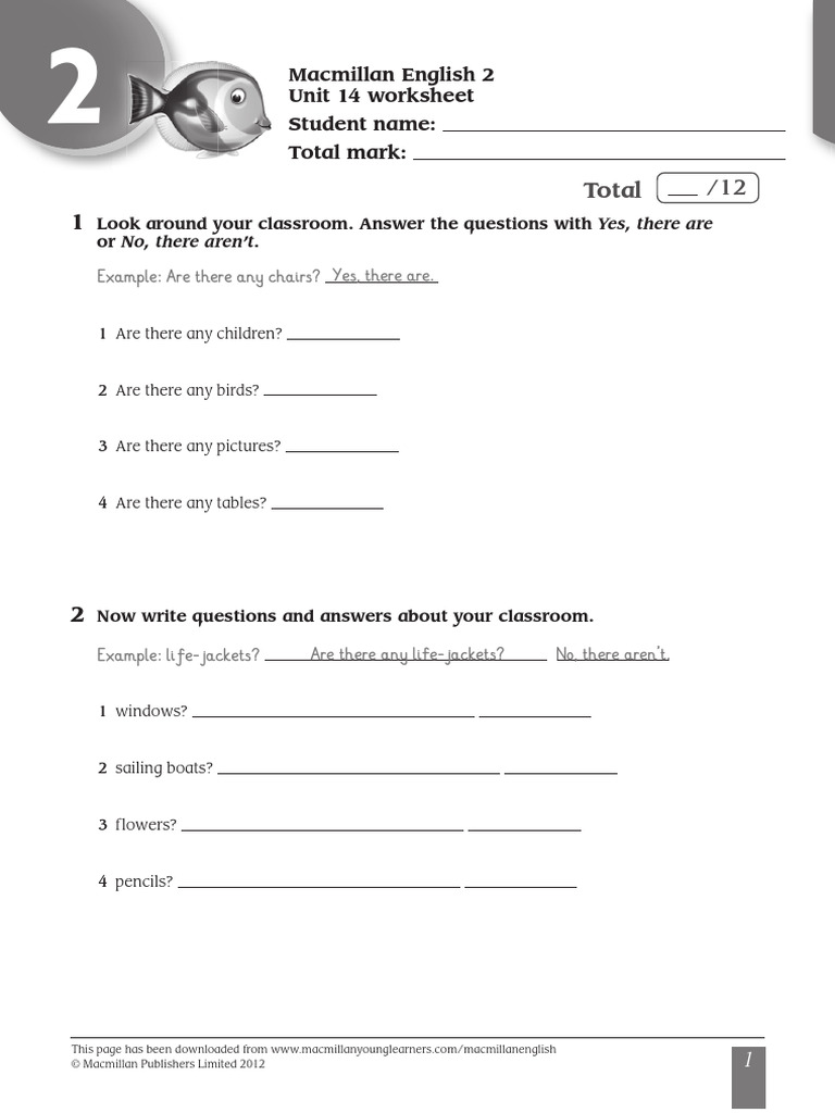 Level 2, Unit 14 Worksheet | PDF