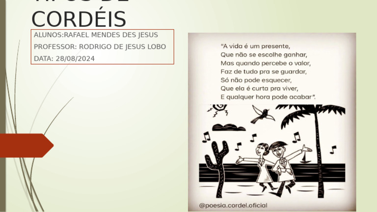 Tipos de Cordéis Rafael 7º A | PDF