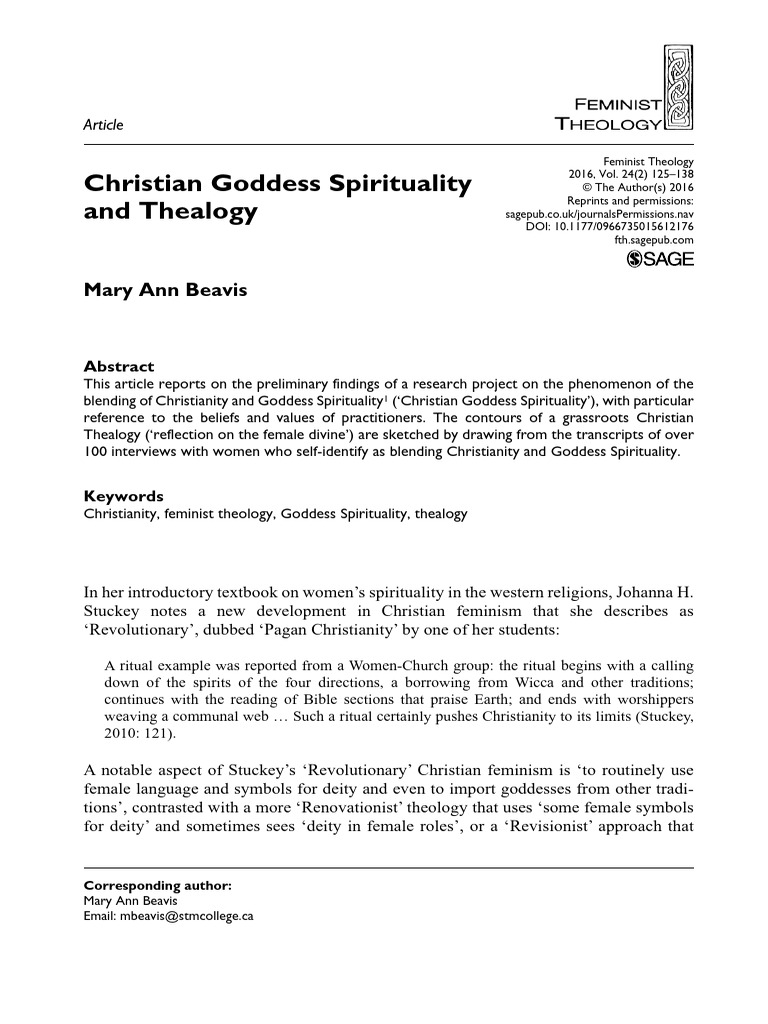 Christian Goddess Spirituality Insights | PDF | Focus Group | Salvation