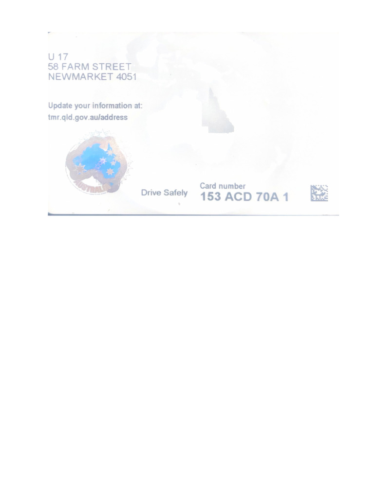 Driver Licence BACK | PDF