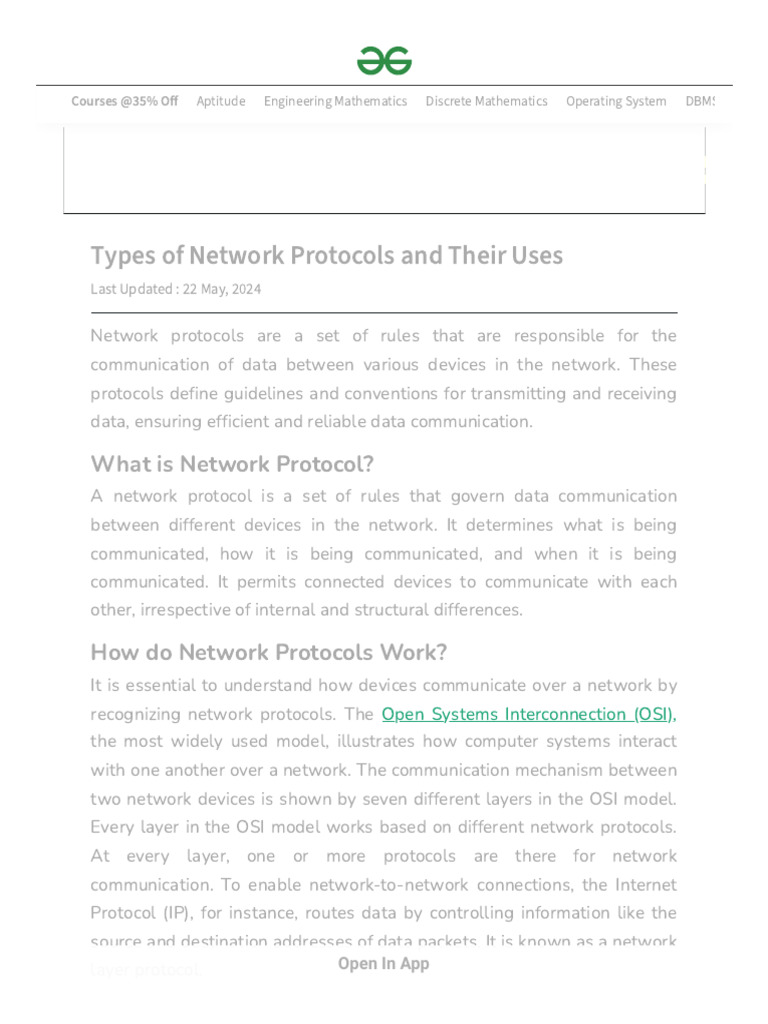 Network Protocols Explained | PDF | Computer Network | Internet Protocol Suite