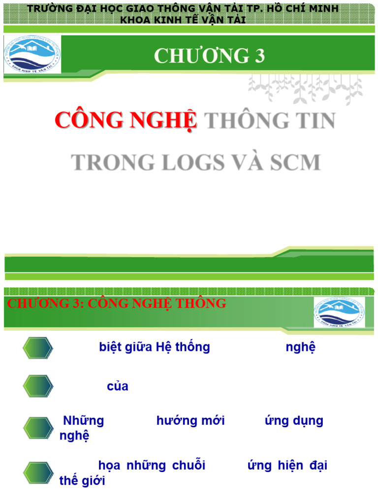 CHƯƠNG 3 - CNTT Trong SCM Và Logs | PDF