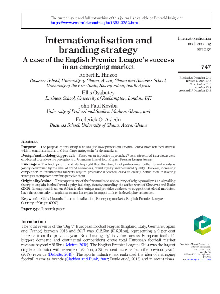 10-1108_QMR-12-2017-0188 | PDF | Brand | Marketing