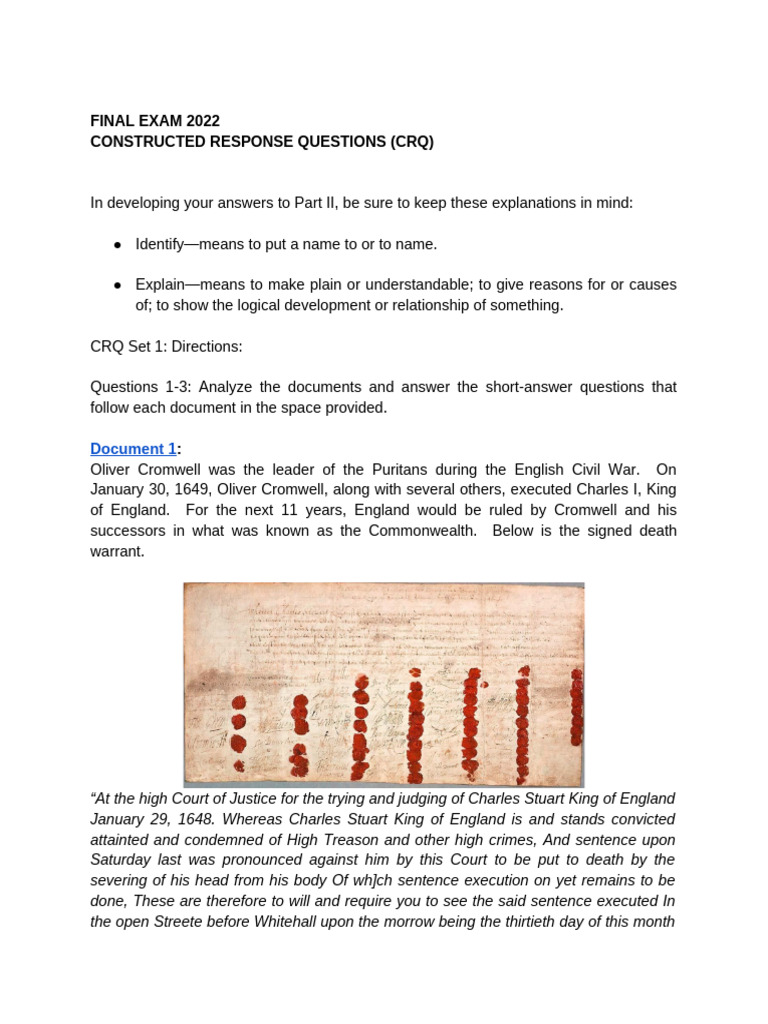 SAMUEL HTOO - ConstructedResponseQuestionAbsoluteMonarchyLCMChromebook ...