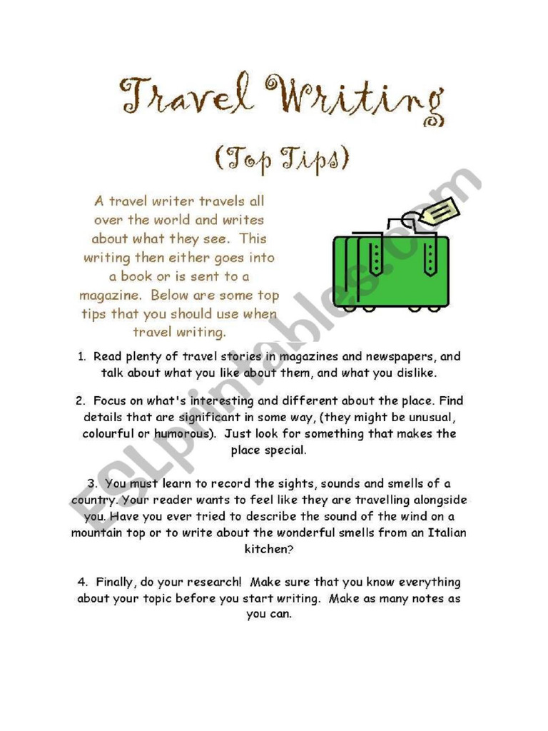 8418 Travel Writing Tips | PDF