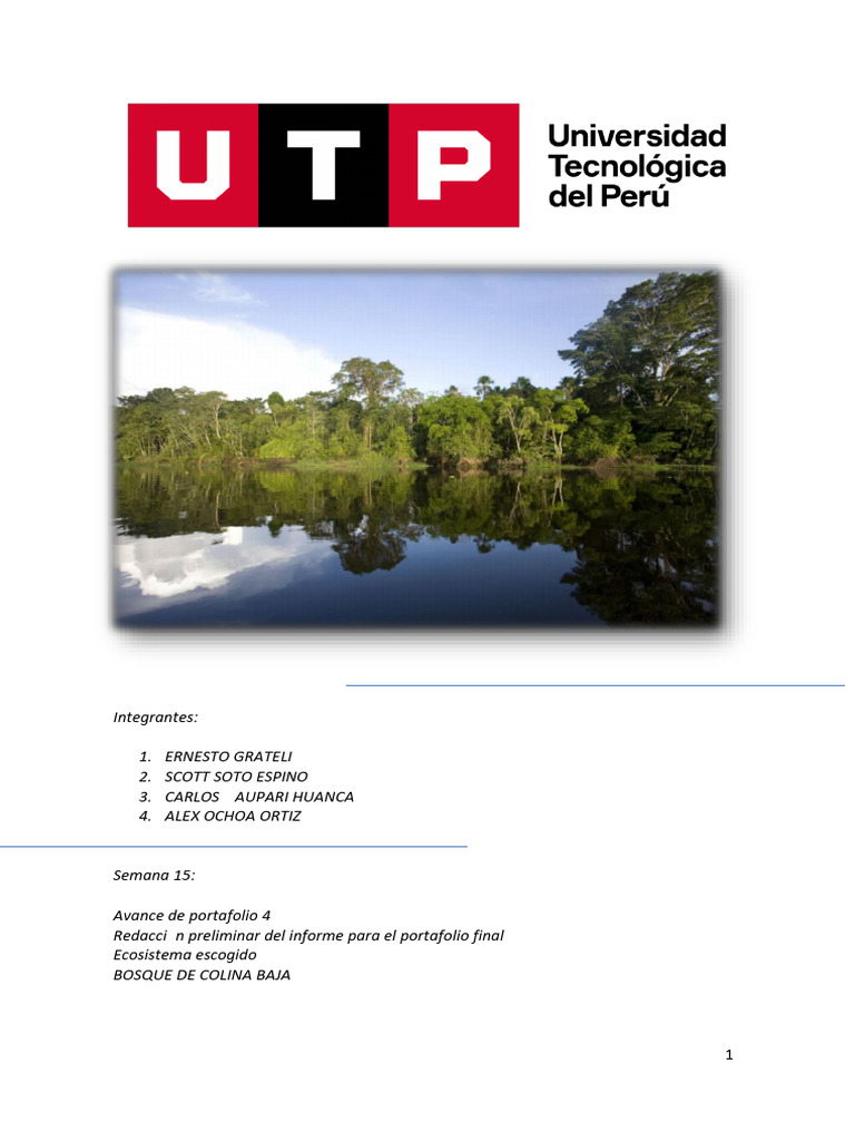 Ecosistema del Bosque de Colina Baja | PDF | Los bosques | Biodiversidad