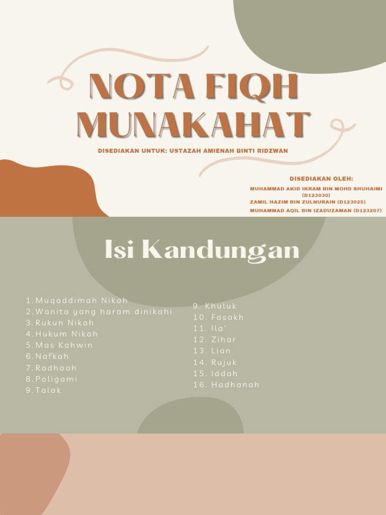 Nota Munakahat PDF | PDF