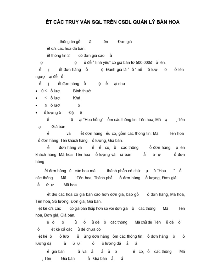04_Truy_van_SQL_CSDL_QLBanHoa | PDF
