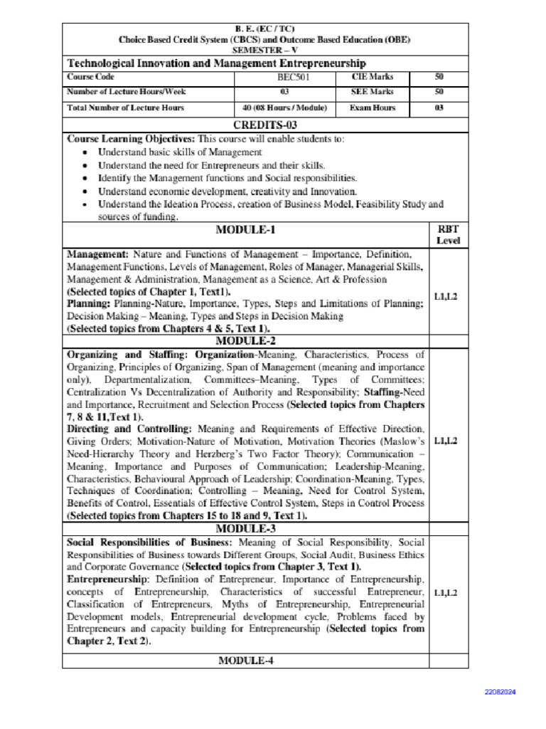 5th sem syllabus copy | PDF