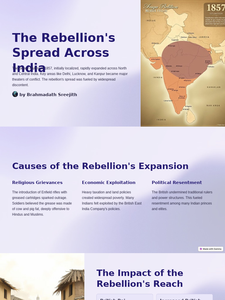 The Rebellions Spread Across India | PDF