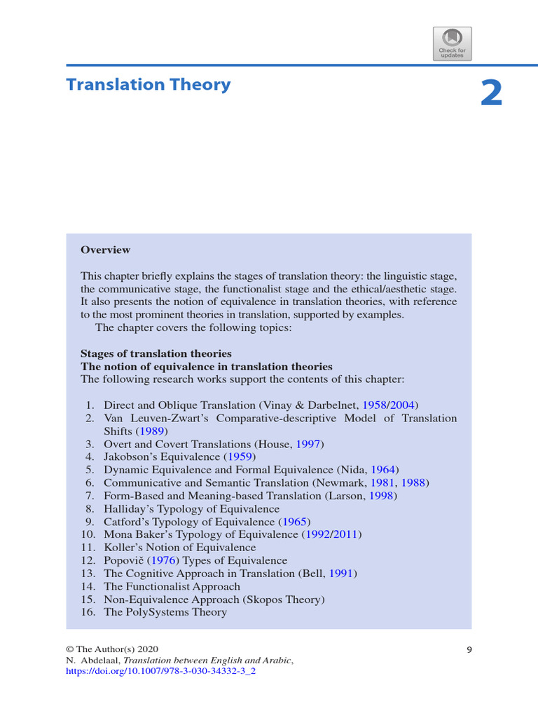 Stages and Equivalence in Translation Theory | PDF | Translations ...