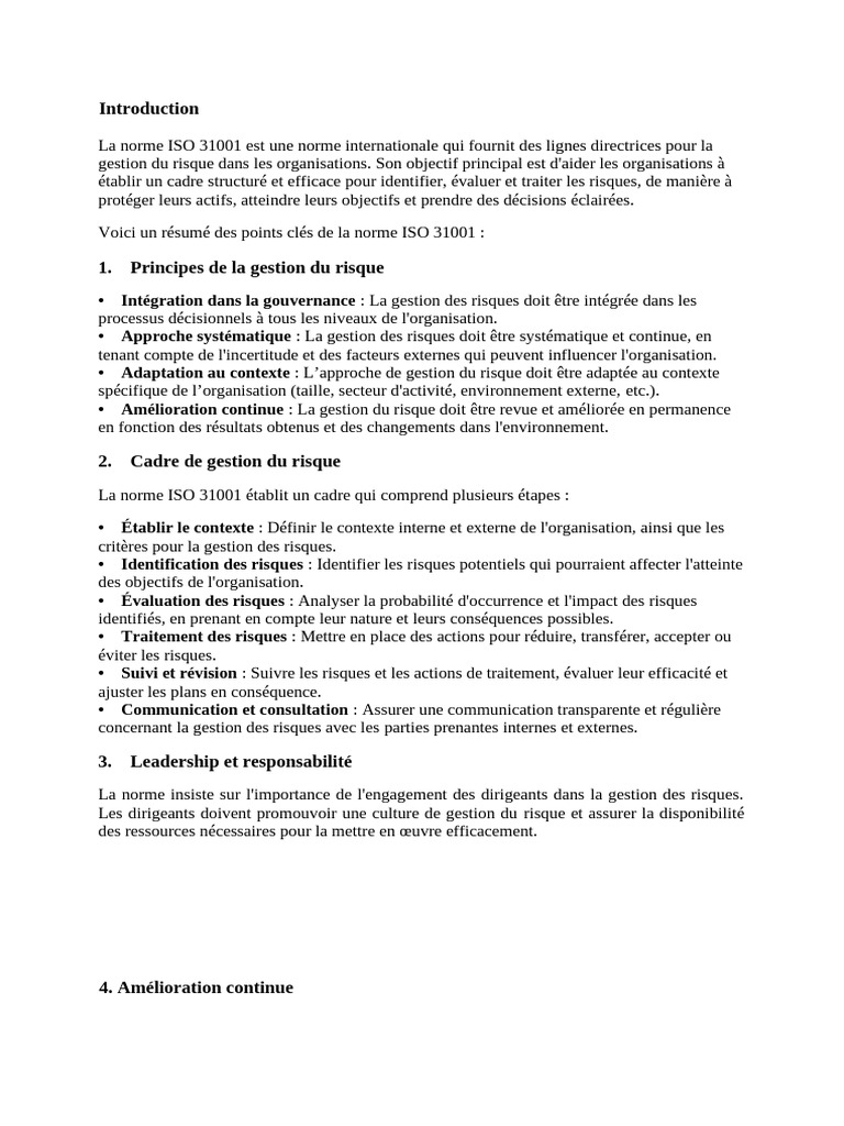 ISO 31001 : Guide de Gestion du Risque | PDF | Risque | Gestion des risques