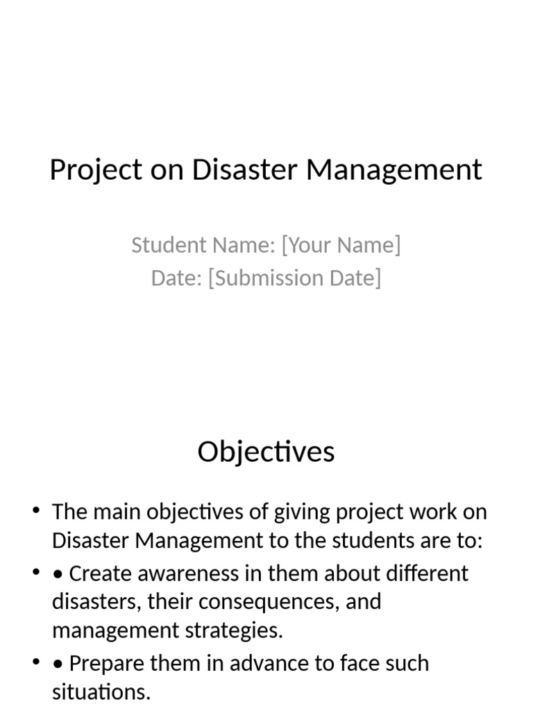 Disaster Management Project | PDF | Emergency Management | Emergency