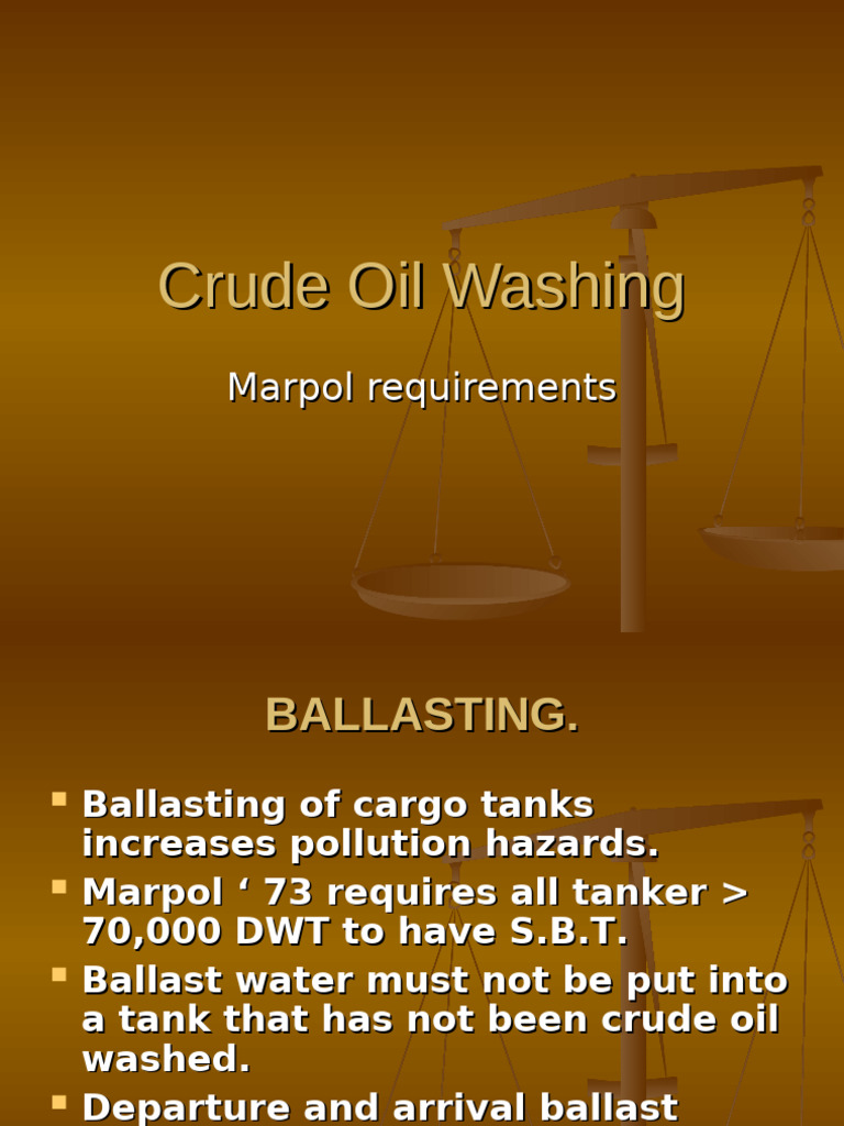 Crude Oil Washing | PDF | Oil Tanker