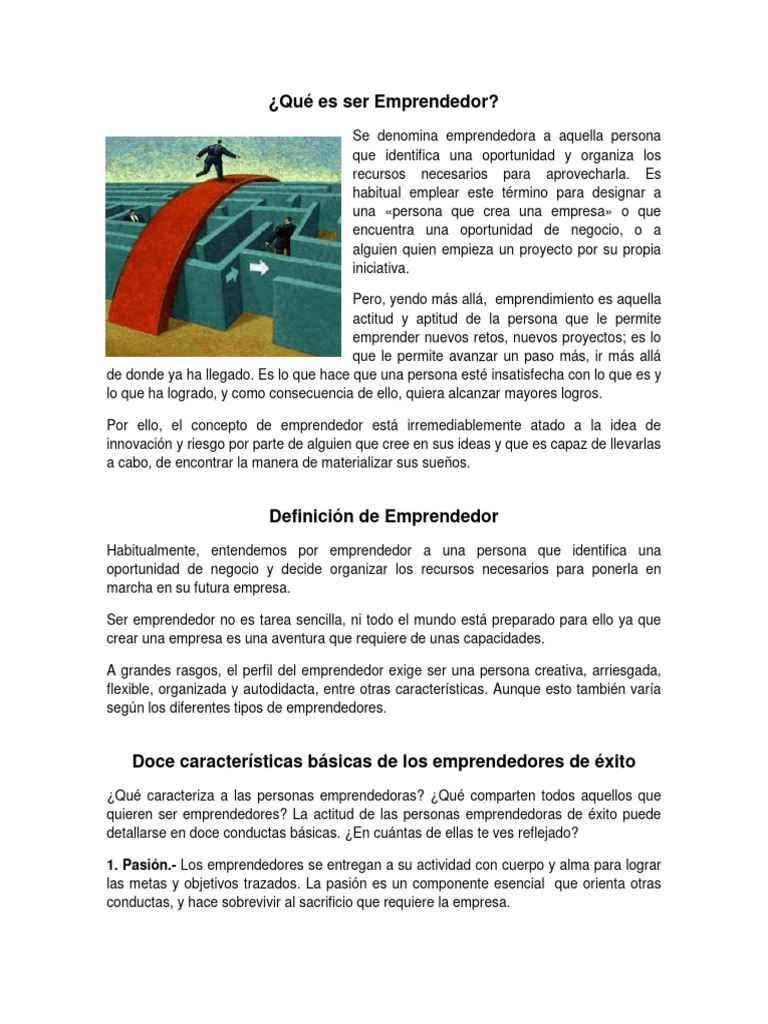 Emprendedor | PDF | Iniciativa empresarial | Creatividad