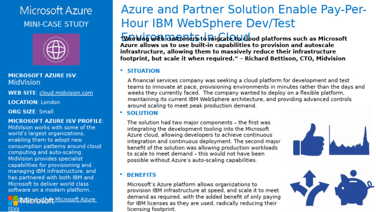 Microsoft Azure ISV Mini Case Study - Midvision | PDF | Cloud Computing | Microsoft Azure