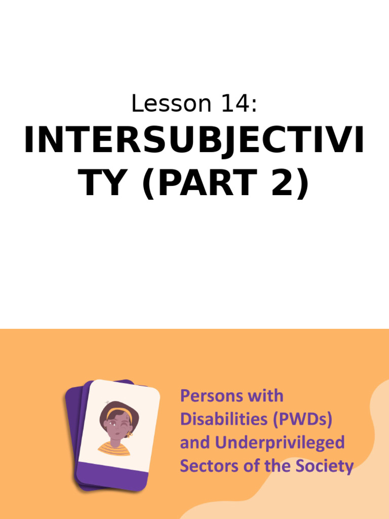 Lesson 13 Intersubjectivity Part 2 Hand Outs | PDF