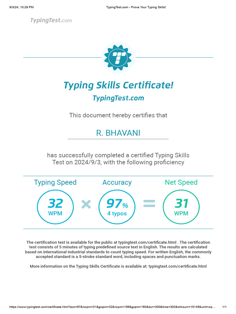 Typing Test | PDF