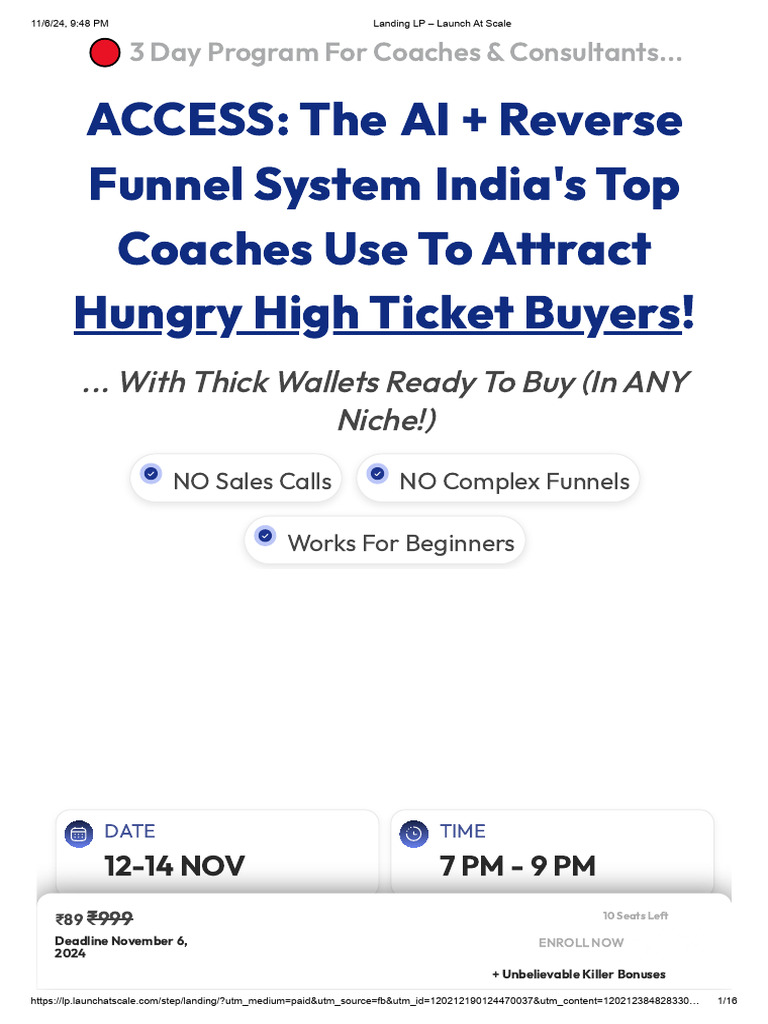 Landing LP - Launch at Scale | PDF