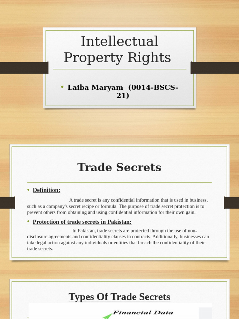 Trade Secret Protection in Pakistan | PDF | Trade Secret | Intellectual ...