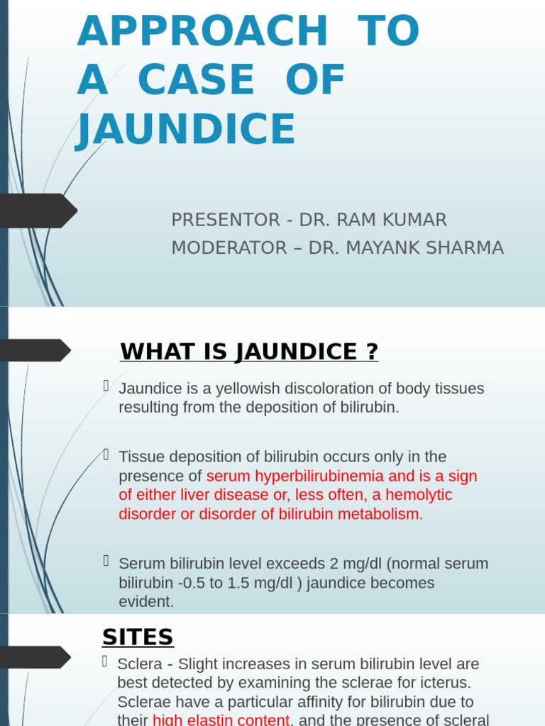 Approach To A Case of Jaundice A Practical Approach | PDF | Hepatitis ...