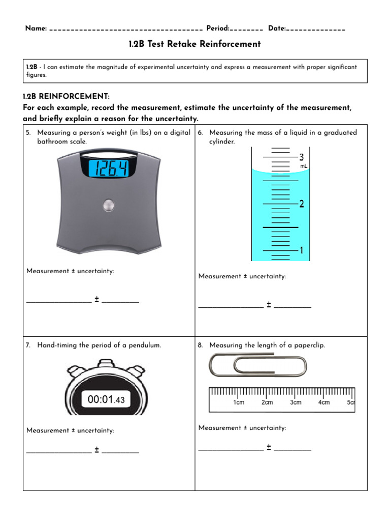 Science Measurement Practice | PDF