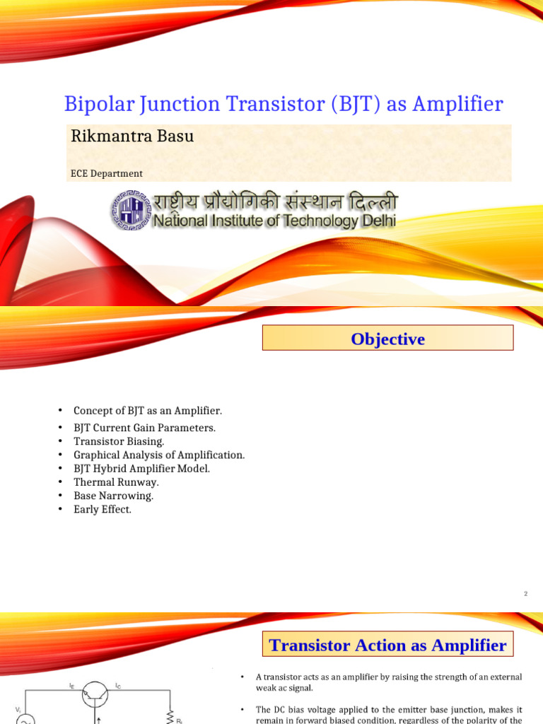 Topic BJT Amplifier | PDF