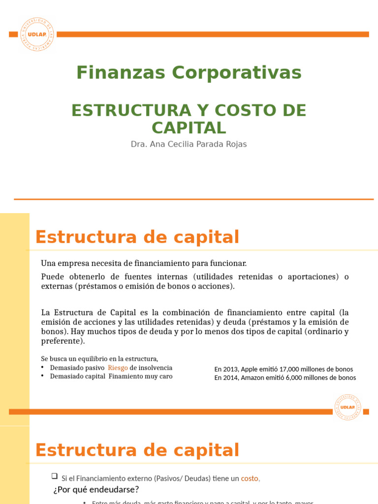 6 Estructura y Costo de Capital | PDF | Compartir (Finanzas) | Acciones ...