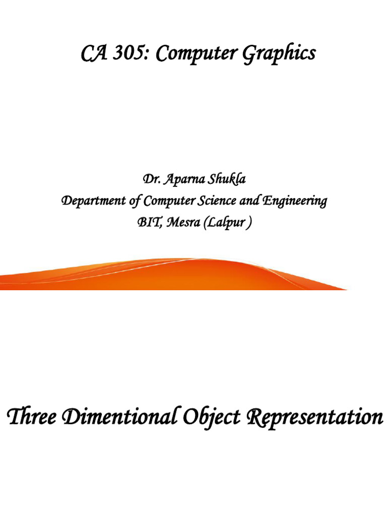 3D Object Representation | PDF | 3 D Computer Graphics | Sphere