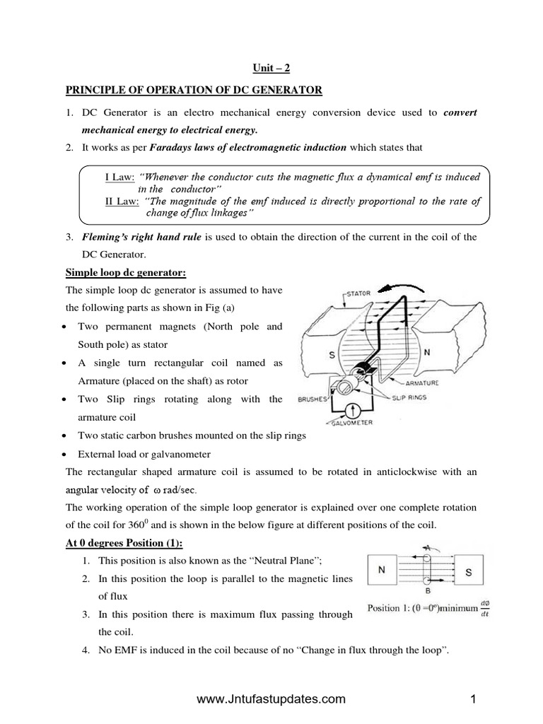 BEEE R20 - UNIT-2 | PDF | Electromagnetic Induction | Electric Generator