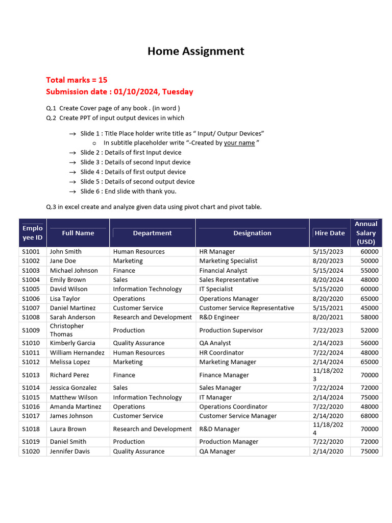 Practical Home Assignment | PDF | Business