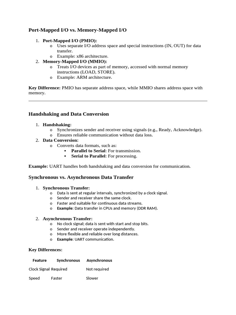 Pmio Vs Mmio Data Transfer Methods Pdf Input Output Computer