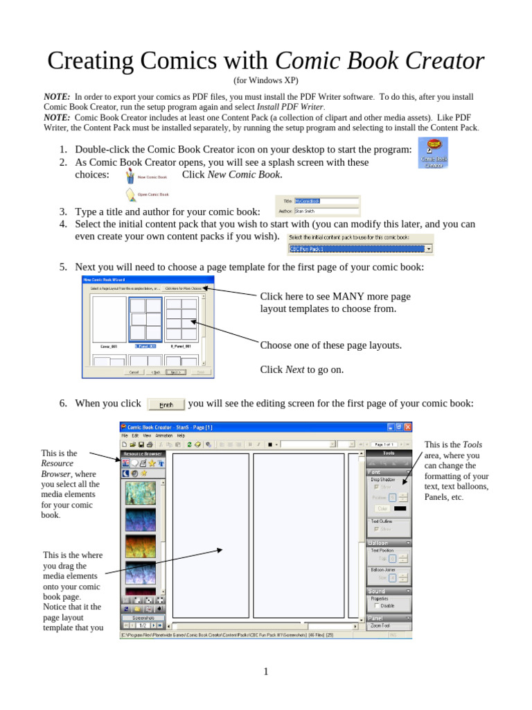Comicbook Creator | PDF | Page Layout | Icon (Computing)