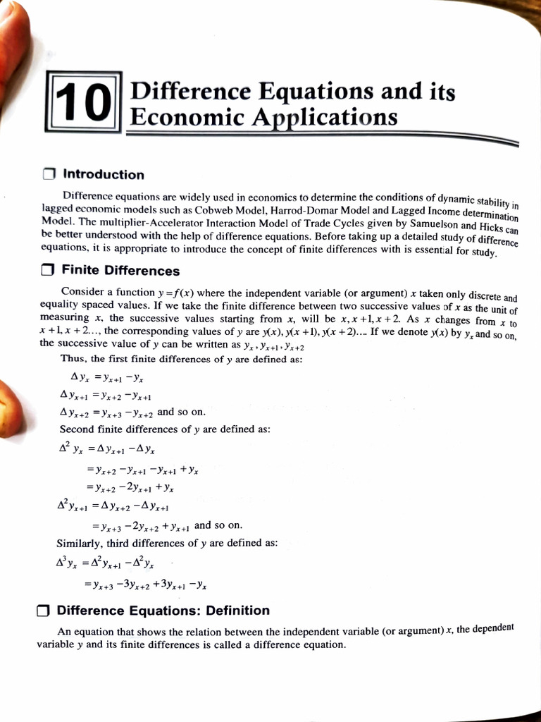Difference Equation Mme. | PDF