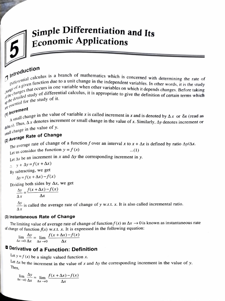 Differentiation and Application Mme. | PDF