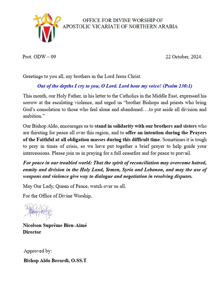 Bidding Prayer For Peace | PDF