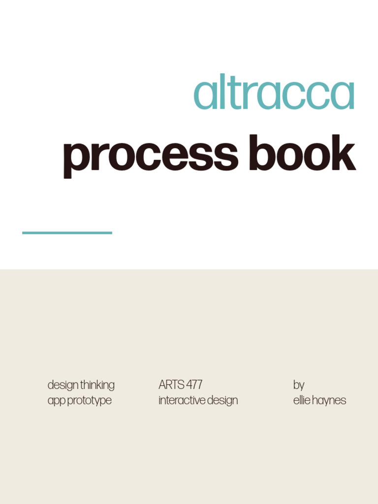 Altracca Process Book | PDF | Prototype | Design