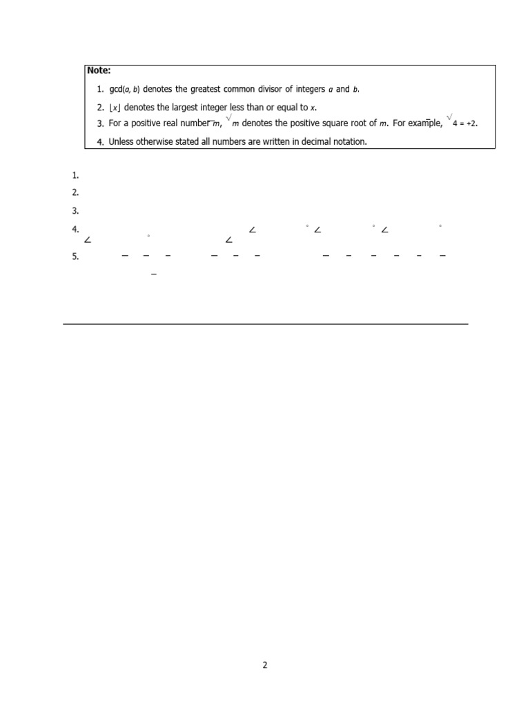 IOQM 2024 Question Paper and Solutions | PDF | Numbers | Polynomial