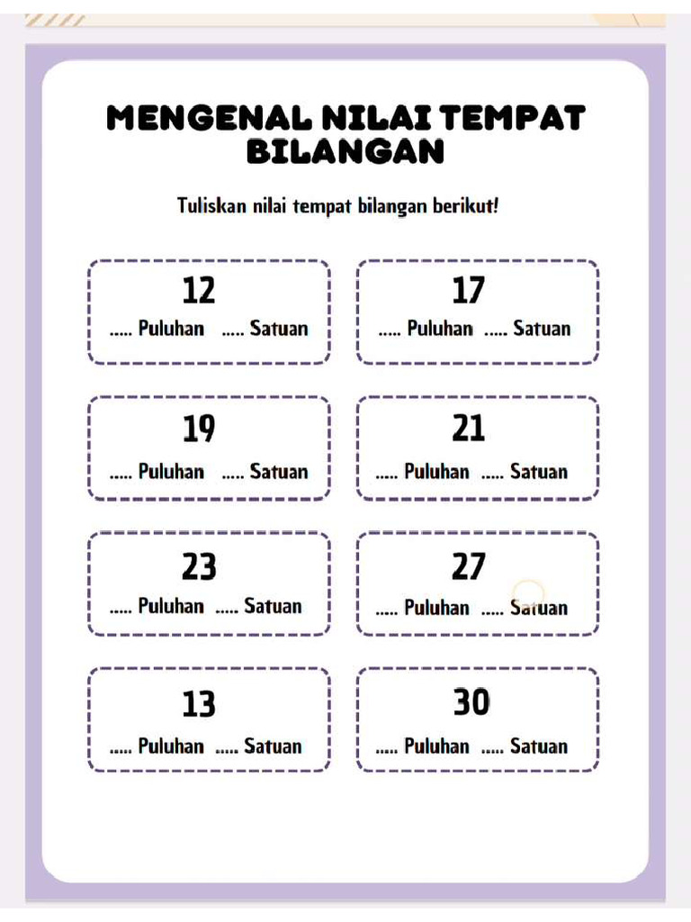 LKPD MTK KELAS 3 BAB 1 Topik B. Nilai Tempat Bilangan Cacah Sampai 1.000 | PDF