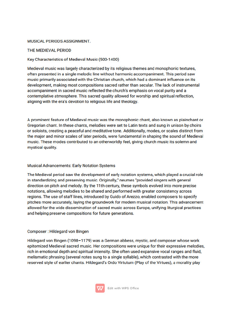 MUSICAL PERIODS-WPS Office - Dantez Media | PDF
