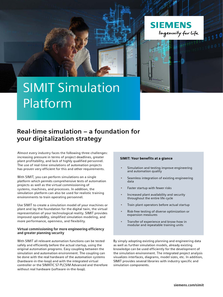 Simitsimulationplatformdatasheet2019 1en 144 | PDF | Simulation | Automation