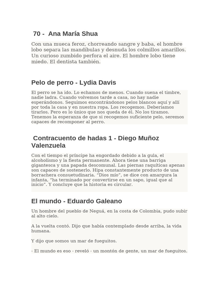 Micro Cuento S | PDF