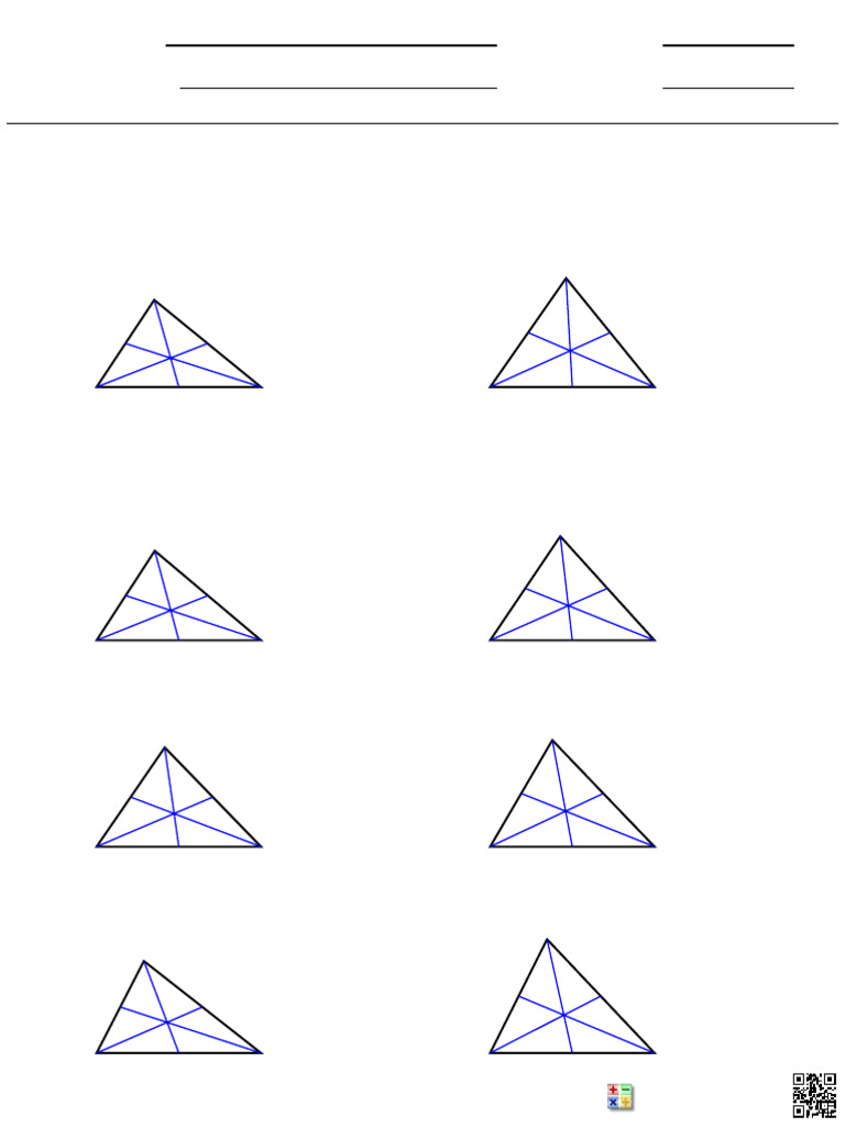 Medians of Triangles Answers | PDF