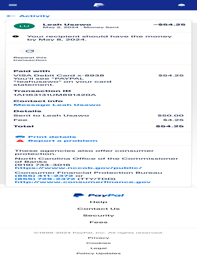 Paypal Transaction Details Pdf 