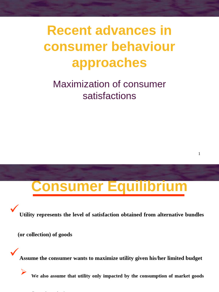 Consumer Behavior and Equilibrium Analysis | PDF | Consumers | Economics